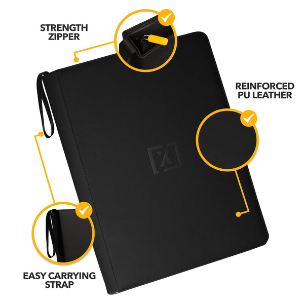 Jumbo 16-Pocket Card Binder – Holds 1000+ Cards | Includes 200 Sleeves ...